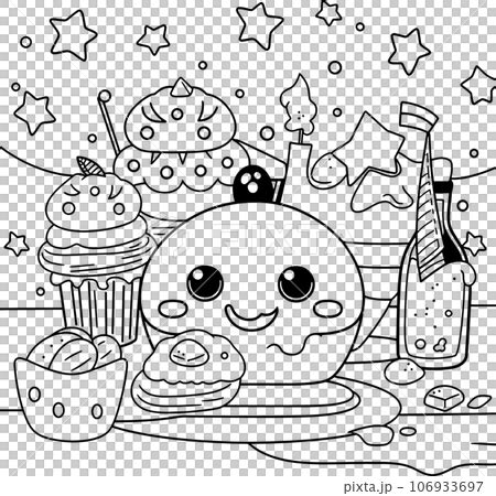 Cute Halloween Food Coloring Pages 2025