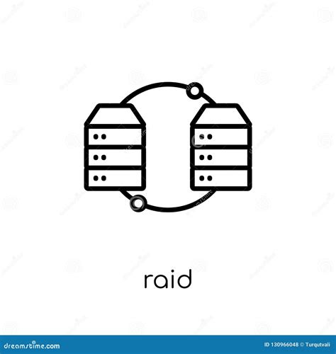 Raid Icon Trendy Modern Flat Linear Vector Raid Icon On White B Stock
