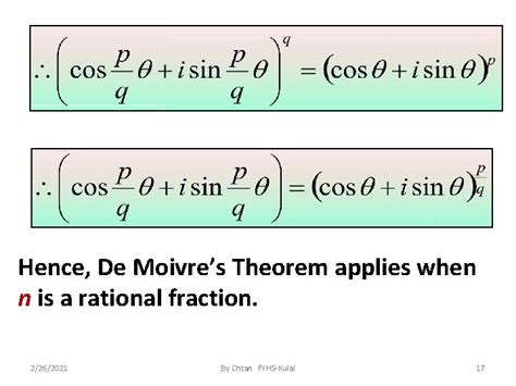 Chapter 40 De Moivres Theorem simple applications 2262021