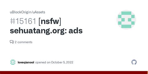 Nsfw Ads · Issue 15161 · Ublockoriginuassets · Github