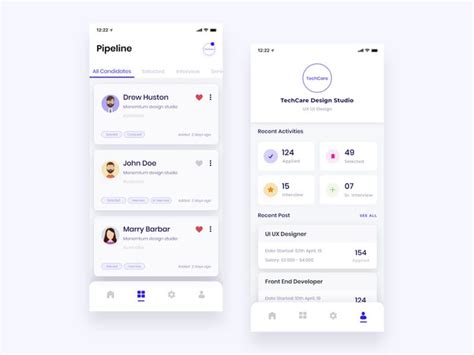 Hiring Management App App Interface Design App Design Hiring
