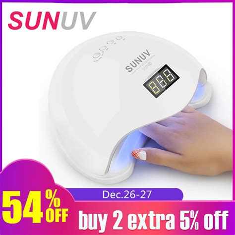 SUNUV SUN W Dual UV LED Nail Lamp Nail Dryer Gel Polish Curing Light With Bottom S S