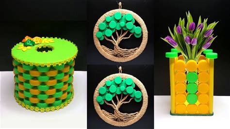 3 Ide Daur Ulang Dari Tutup Botol Plastik Bekas Crafts Bottle Crafts