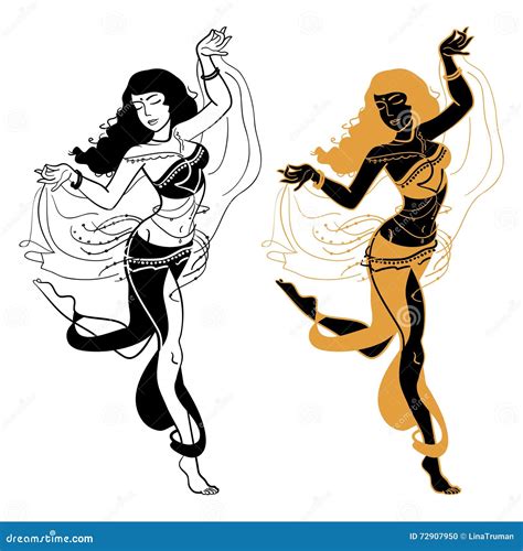 Belly Dancer Illustration Of Belly Dance Woman Stock Vector Illustration Of Costume Grace