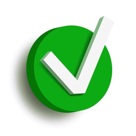 Premium Vector Green Check Mark Vector 3d Check Mark Isolated On