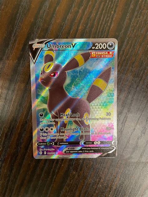 Pokemon Evolving Skies Umbreon V Full Art Hobbies And Toys Toys And Games