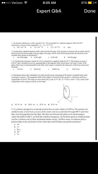 Solved An Electron Which Moves With A Speed Of 3 0 Times