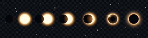 Eclipse Stages Realistic 28573056 Vector Art At Vecteezy