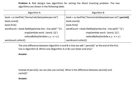 Solved Problem 4 Rob Designs Two Algorithms For Solving The