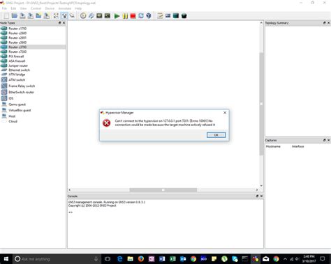 VPCS Host In GNS3 Not Working Hypervisor Issue Networking