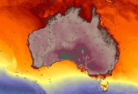 Its So Hot In Australia Theyve Run Out Of Colours To Use On A Heat Map Metro News