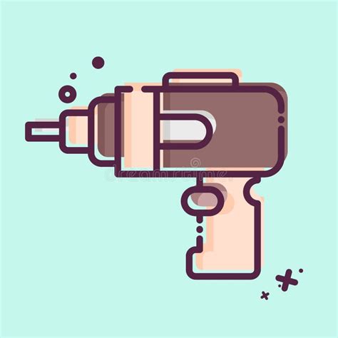Icon Cordless Drill Related To Construction Symbol Mbe Style Simple Design Editable Stock