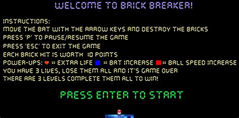 Github Adjam93brick Breaker Game Simple Brick Breaker Game Made