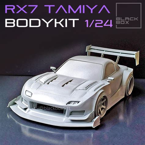 3d Printable Time Attack Rx7 Bodykit For Tamiya 124th Modelkit By