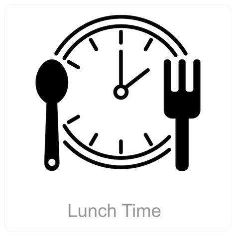 La Hora Del Almuerzo Vector Premium