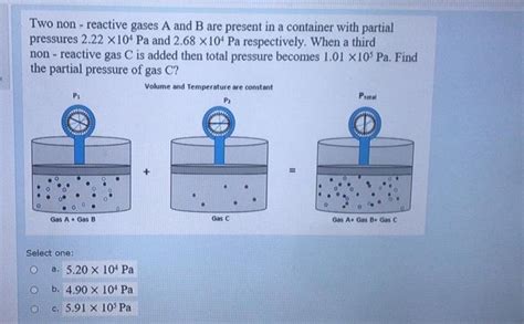 Solved Two Non Reactive Gases A And B Are Present In A