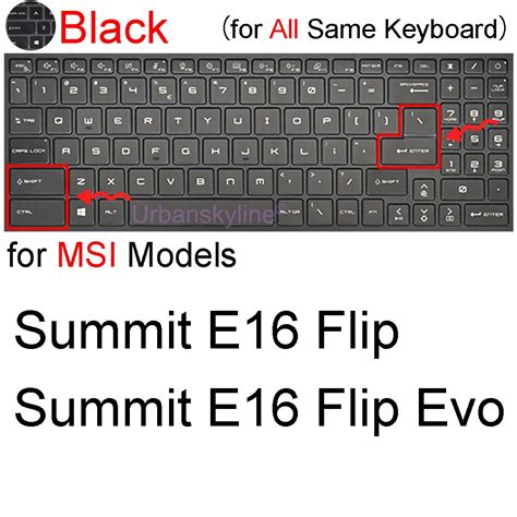 Keyboard Cover Voor Msi Summit E14 E15 E16 Flip Ev Vicedeal