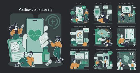 Wellness Monitoring Flat Illustration 45375139 Vector Art At Vecteezy