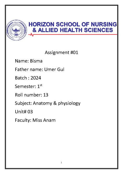 Assignment Bisma Assignment Name Bisma Father Name Umer Gul Batch 2024 Semester 1 St Roll
