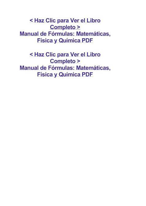 PDF Manual de Fórmulas Matemáticas Física y Química pdf DOKUMEN TIPS