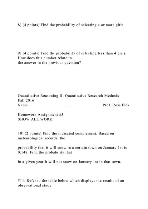 Quantitative Reasoning II Quantitative Research Methods Docx
