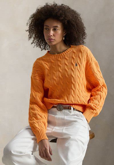 Polo Ralph Lauren Cable Knit Cotton Crewneck Sweater Jumper Soft