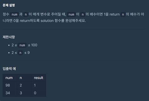 프로그래머스 N의 배수 If문 한줄 출력