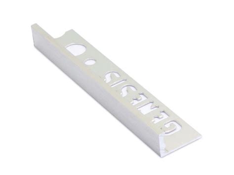 10mm Square Edge Brushed Chrome Trim 2 5m Dtw Tiles