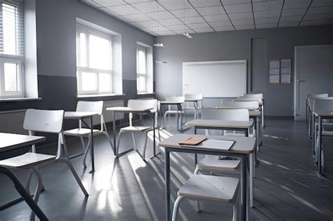 Premium Photo Empty Classroom Blurred School Classroom Without