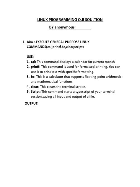 Linux Programming Solution Pdf Computer File Zip File Format