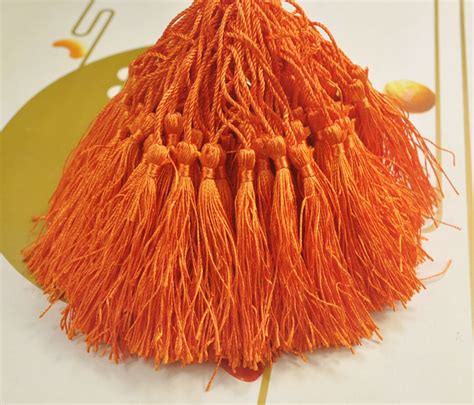 100pcs Orange Silk Tassels3 Inch Silky Mini Tasselshand Made Silk