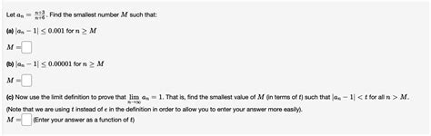 Solved Let An N 6n 3 Find The Smallest Number M Such That Chegg Com