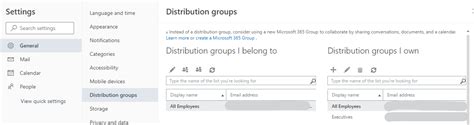Distribution Lists Not Appearing In Outlook Web Client For Owners