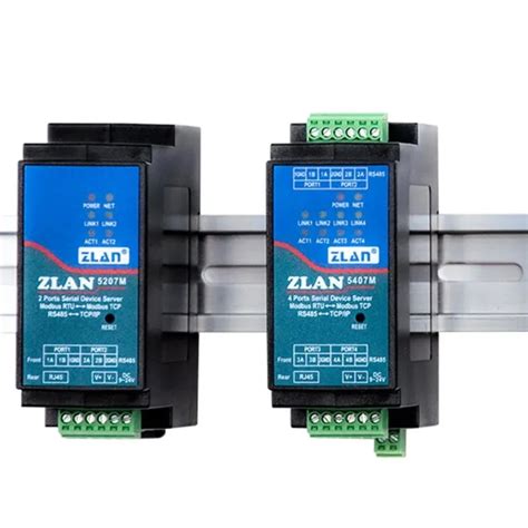 Din Rail Channel Serial Port Rs To Ethernet Converter Device Iot