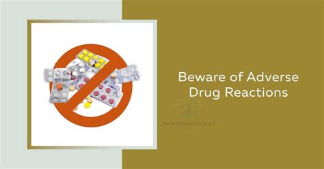 Adverse Drug Reactions Pharmacology Mentor
