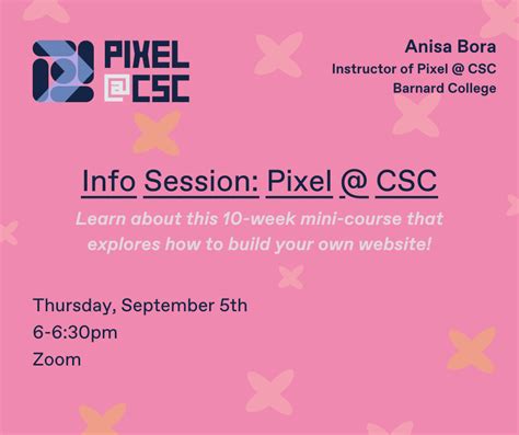 Info Session Pixel Csc Barnard Computational Science Center
