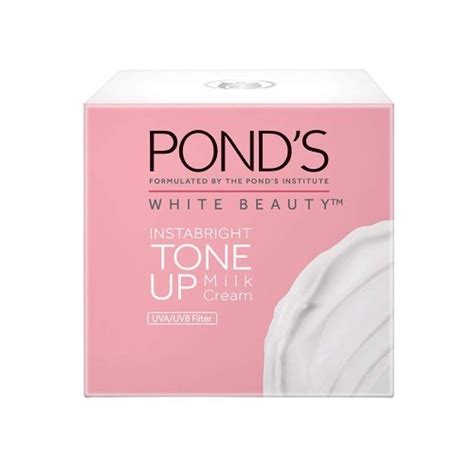 ถูกชัวร์ Ponds White Beauty Tone Up Milk Cream พอนด์ส ไวท์ บิวตี้ โทนอัพ ครีม สูตรน้ำนม 50 กรัม