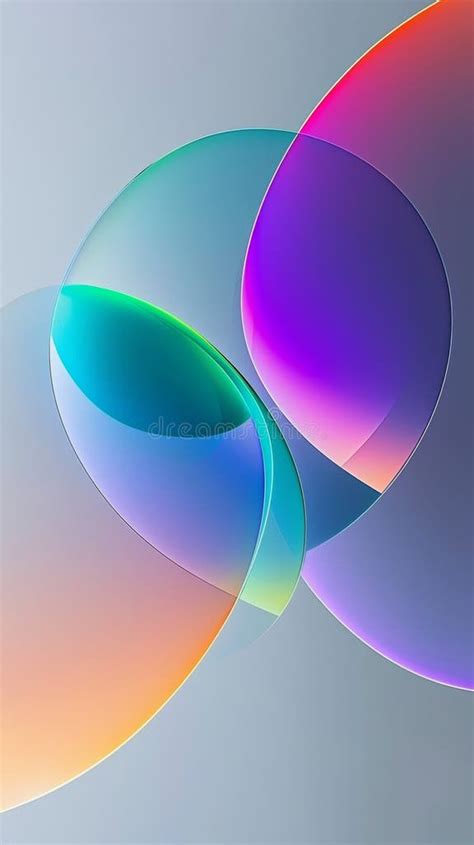 Vibrant And Translucent Overlapping Shapes Create A Dynamic And Modern