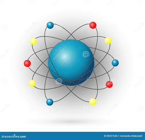 Atom Color Model Stock Vector Illustration Of Model 85421536