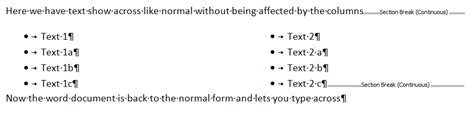 Microsoft Word 2013 How To Make Double Column List Super User