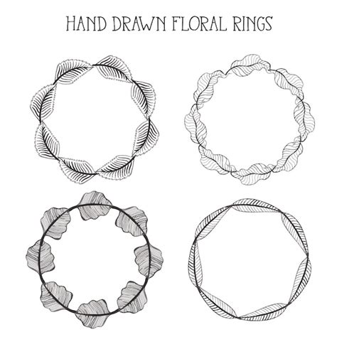 Premium Vector Hand Drawn Leaves Wreath