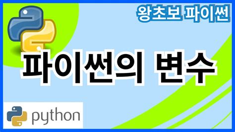 왕초보 파이썬python 3 변수 Youtube
