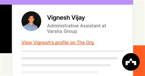 Vignesh Vijay Administrative Assistant At Varsha Group The Org
