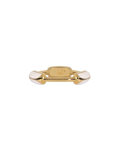 Arte Madrid Toggle Sculpted Dome Ring In Metallic Lyst