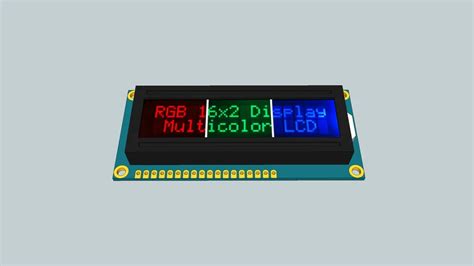 Adafruit 16x2 Rgb Lcd 3d Warehouse