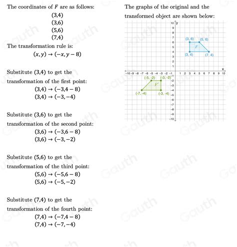 Solved A Transform Figure Using The Rule Xyto Xy 8 × Clear