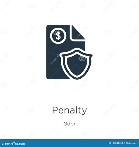 Penalty Icon Vector Trendy Flat Penalty Icon From Gdpr Collection