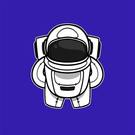 Ilustração Vetorial Chibi Astronauta Vetor Premium