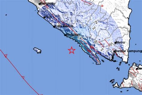 Malam Ini Gempa Bumi M 49 Guncang Pesisir Barat Sumsel Times Indonesia