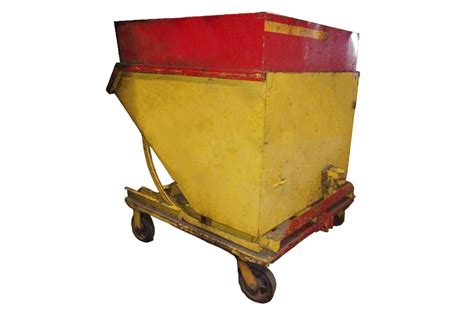 Used Steel Self Dumping Hopper W Casters American Surplus